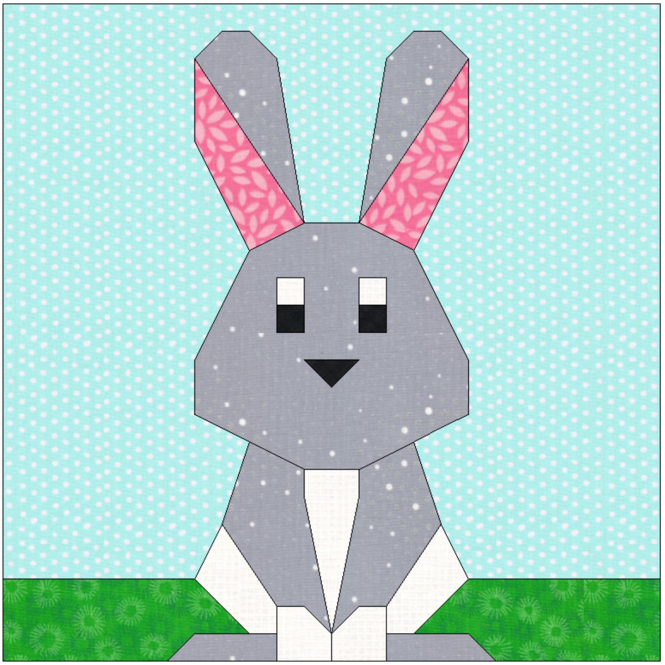 Easter Bunny Quilt Block Sewing Pattern PDF, Download, Quilt, Instant ...