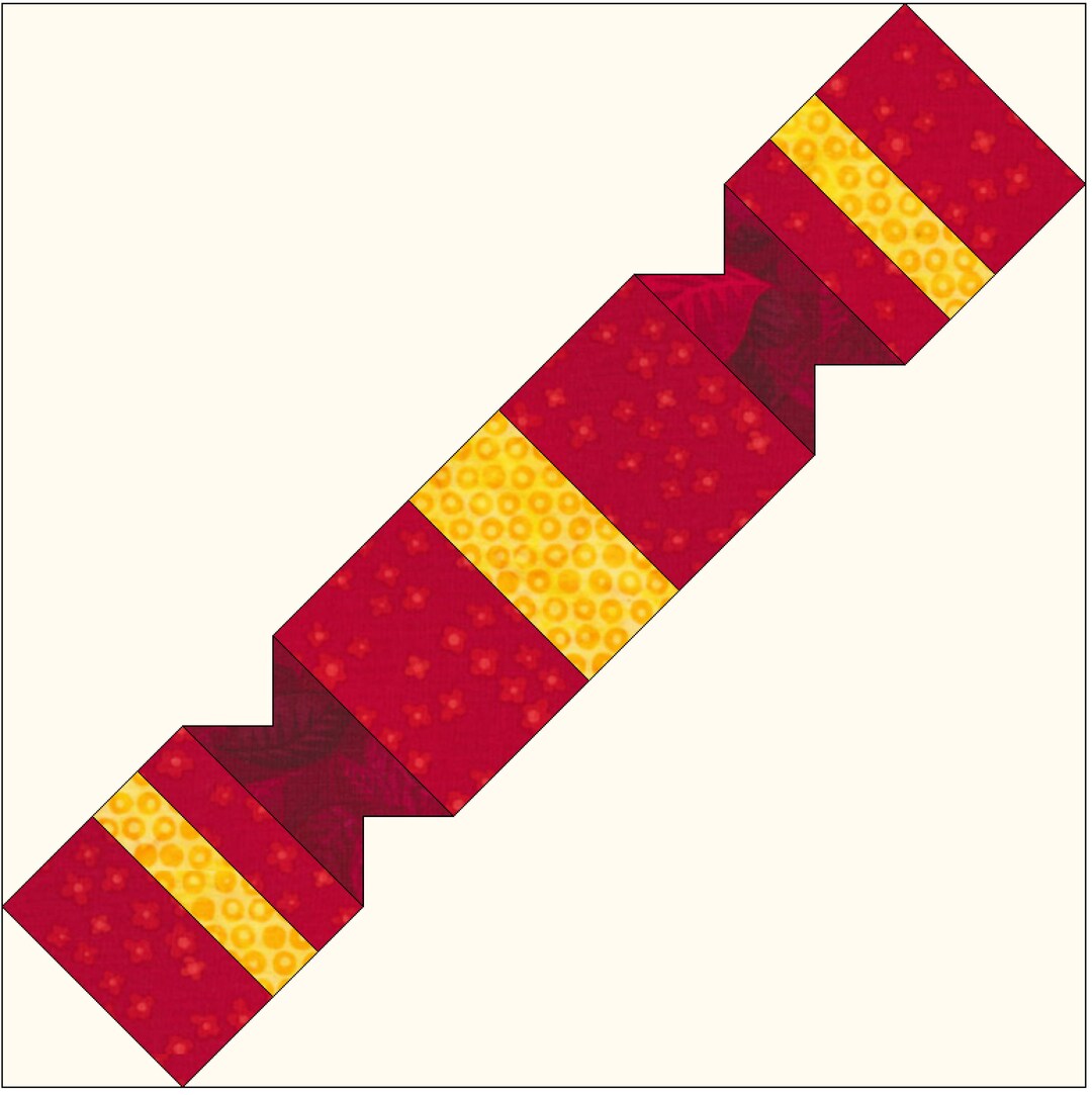 Christmas Cracker Quilt Block Sewing Pattern - PDF, Download, Quilt ...