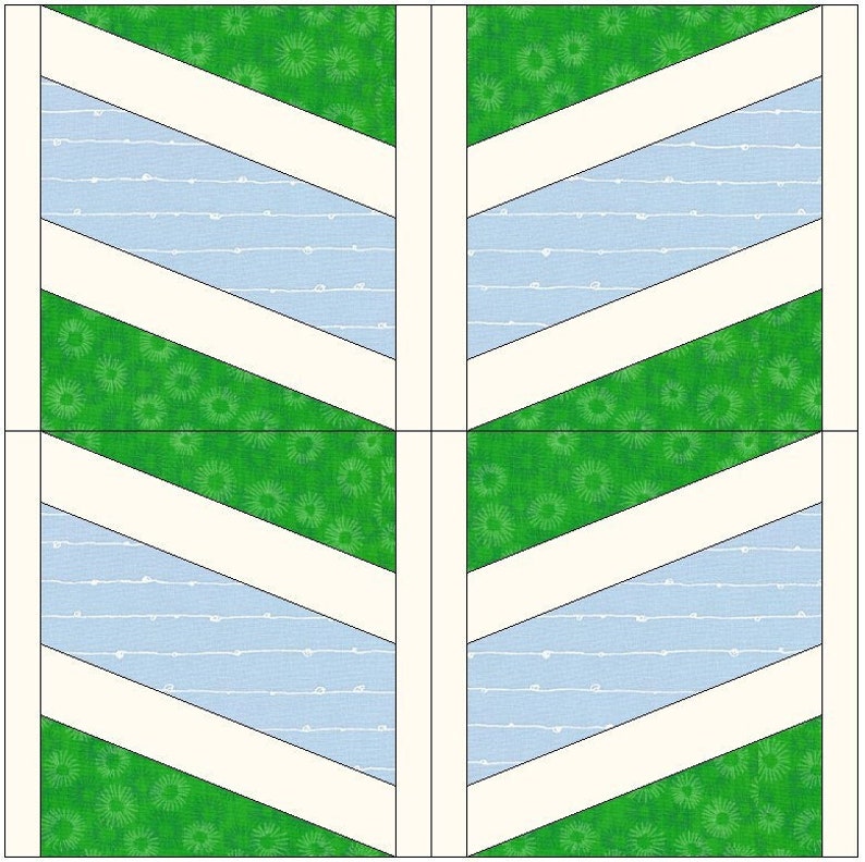 FPP Sewing Pattern - ARROWS, Quilt Block Pattern, Beginner Quilt Block ...