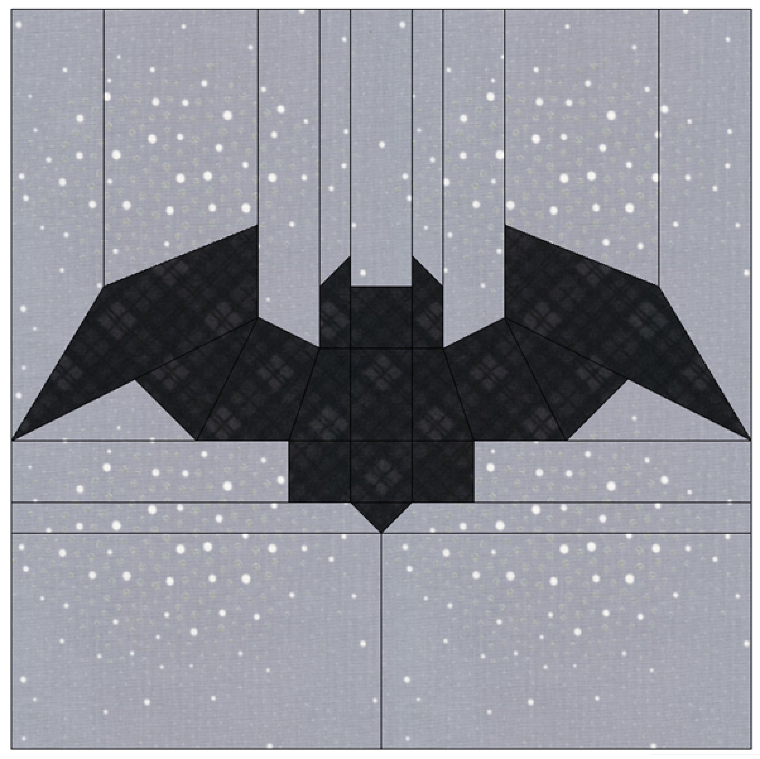 Halloween Bat Quilt Block Sewing Pattern - PDF, Pattern Download, Quilt ...