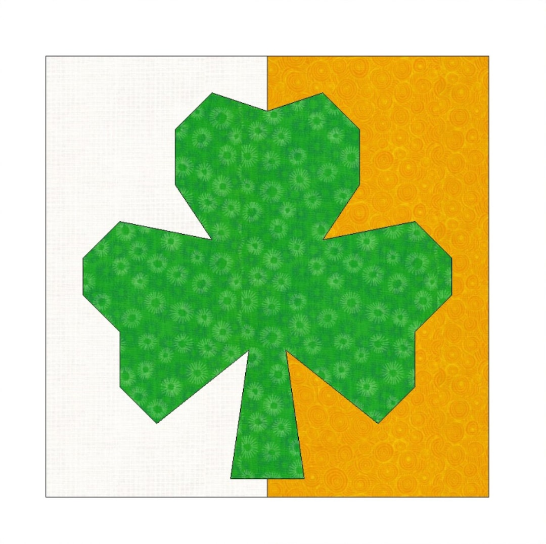 Irish Shamrock Quilt Block Sewing Pattern PDF Download - Etsy