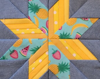 FPP Sewing Pattern - Pinwheel Star, Star, Quilt Block Pattern, Beginner ...