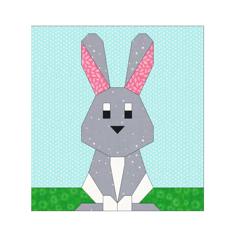 Easter Bunny Quilt Block Sewing Pattern PDF, Download, Quilt, Instant ...