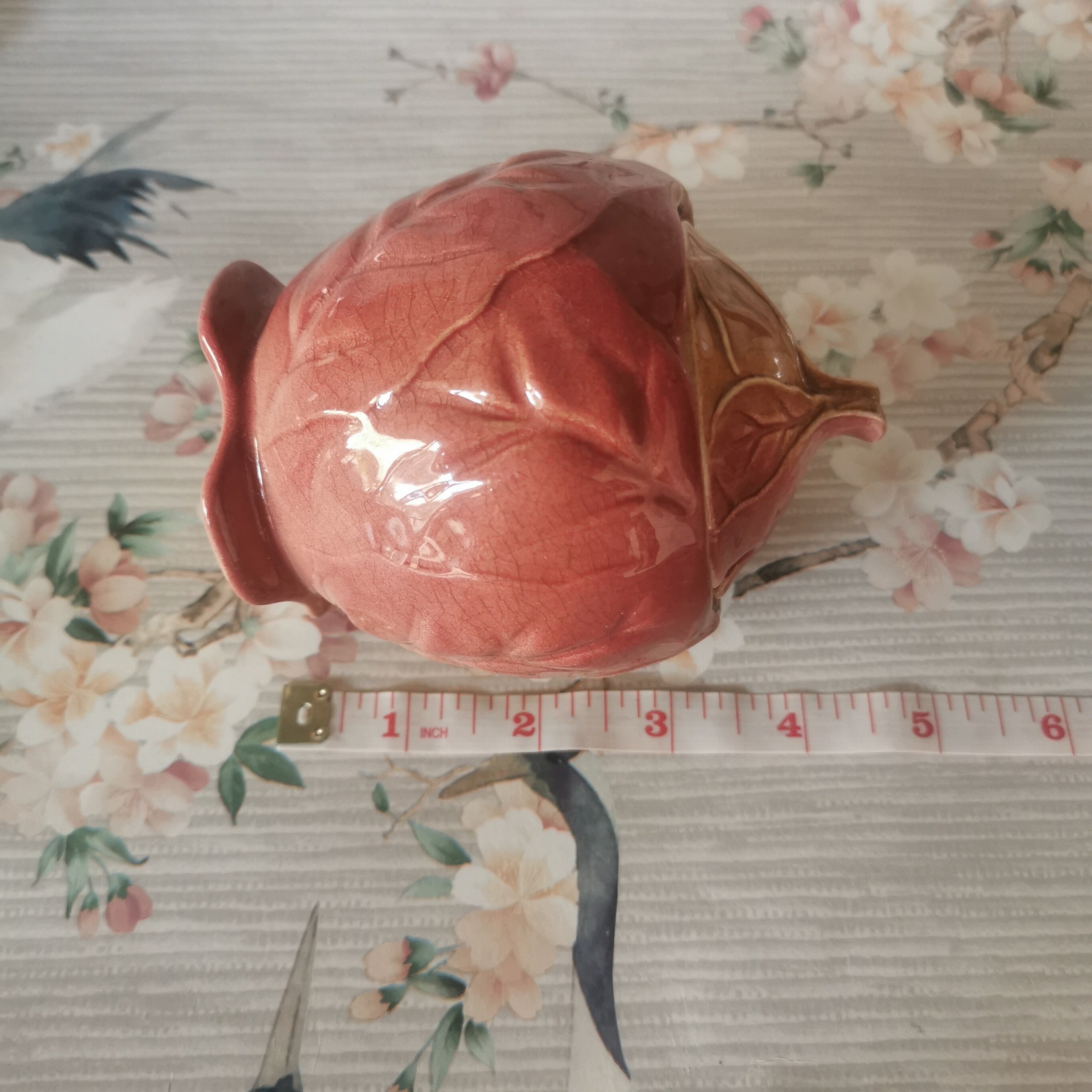 Vintage Royal Winton Grimwades Leaf Ware Preserve Pot in Pinks, Brown ...