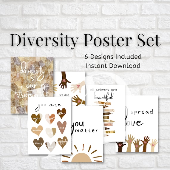 Diversity Posters School Classroom Daycare Wall Art Sign - Etsy