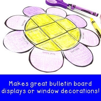 EDITABLE Flower Puzzle Great Spring or Summer Learning Math, Literacy ...