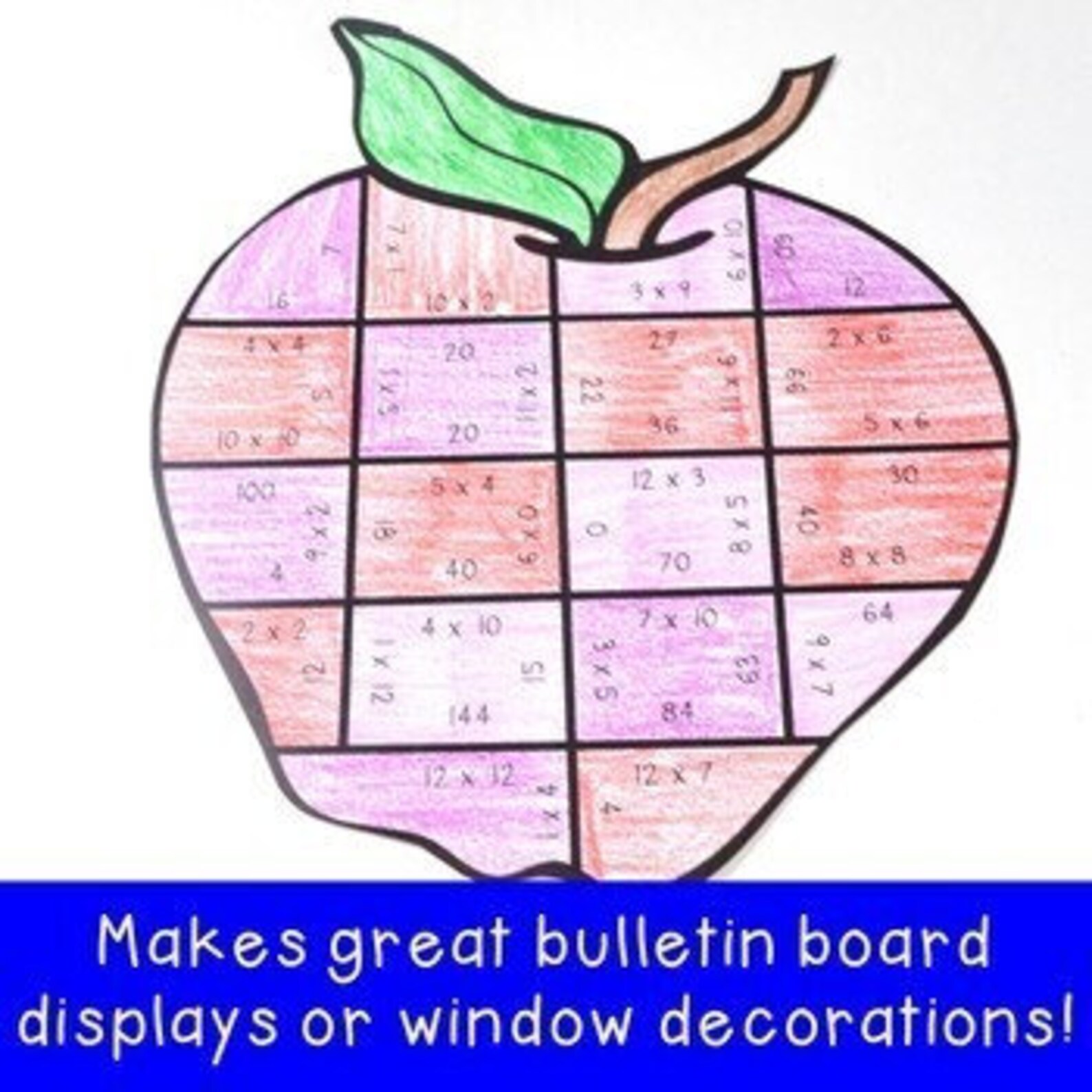 MULTIPLICATION Apple Puzzles - Use for Games, Review, Activities ...