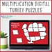 MULTIPLICATION Turkey Puzzles Use for November Thanksgiving - Etsy