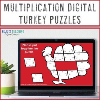 MULTIPLICATION Turkey Puzzles Use for November Thanksgiving - Etsy