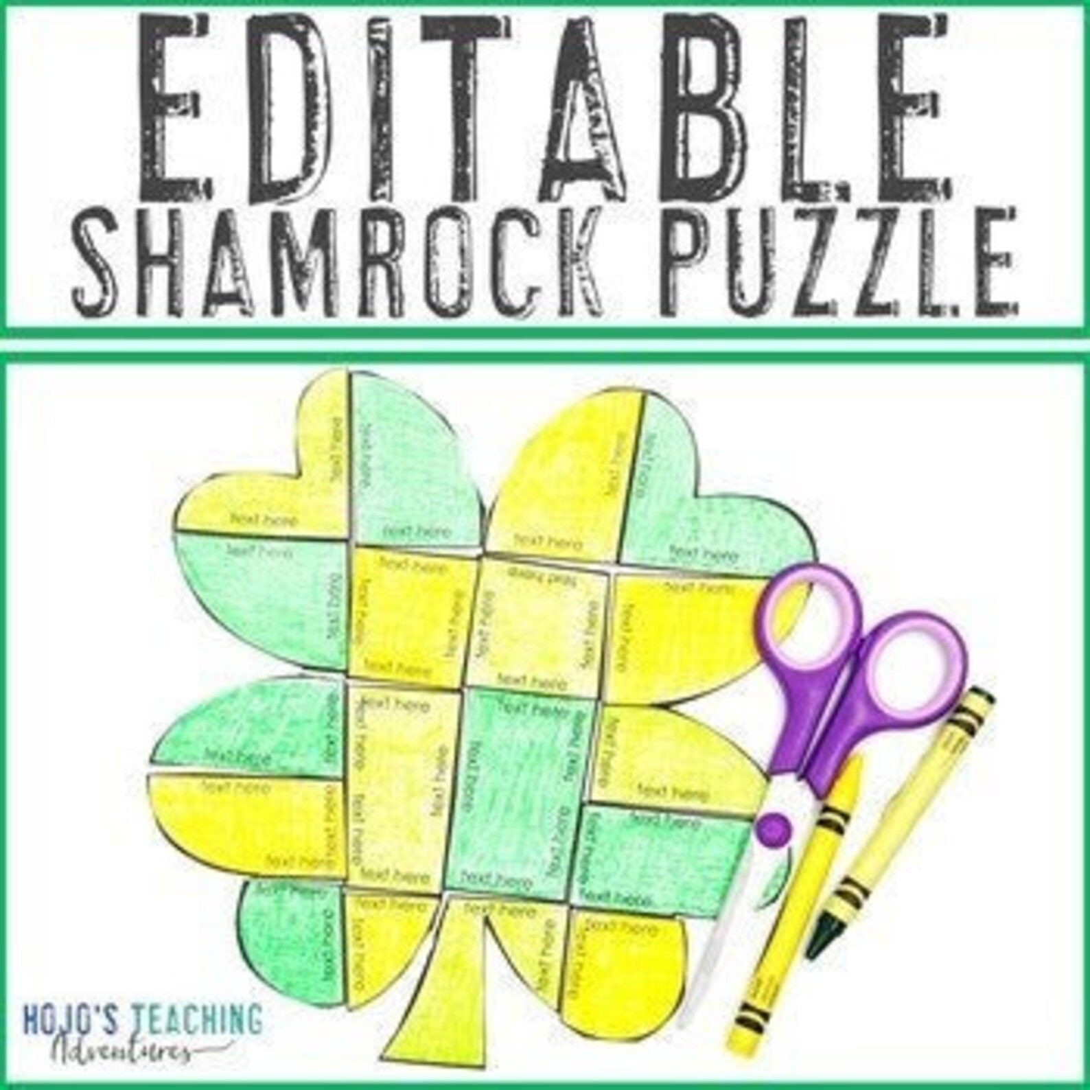 EDITABLE Clover Shamrock Puzzle - Great St Patrick's Day Learning ...