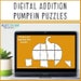 ADDITION Pumpkin Puzzles - Use for Fall, Autumn, Halloween, or ...