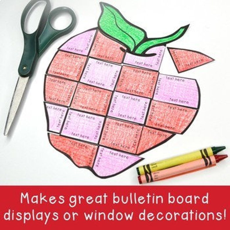 Editable Apple Puzzle: Fall Learning Activity (digital Download) - Etsy
