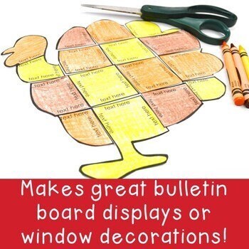 EDITABLE Turkey Puzzle - Great Thanksgiving Learning - Math, Literacy ...