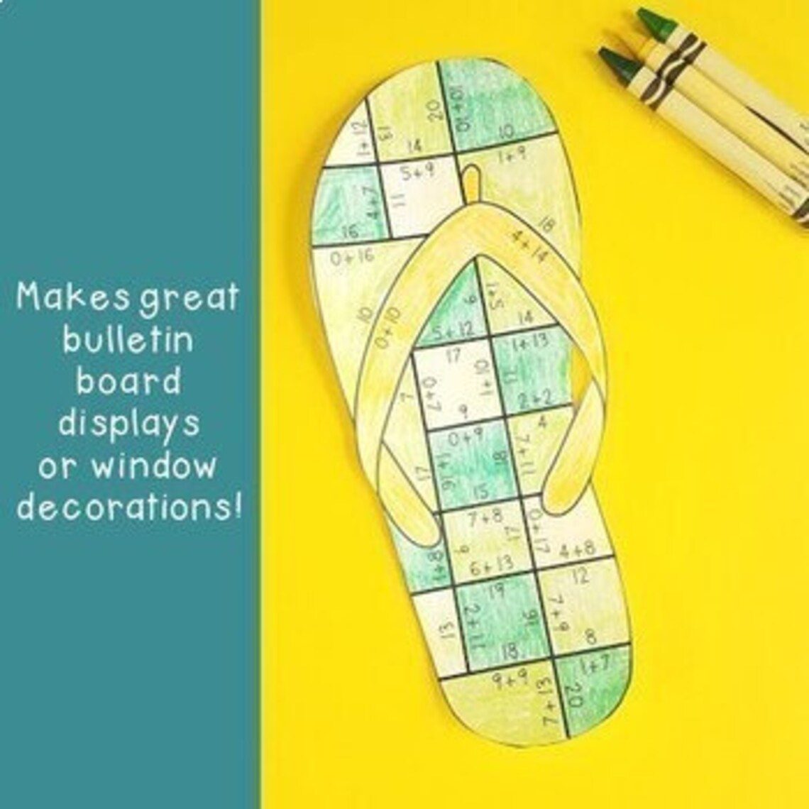 ADDITION Flip Flop Puzzles - Great for Spring, Summer, or Back to ...