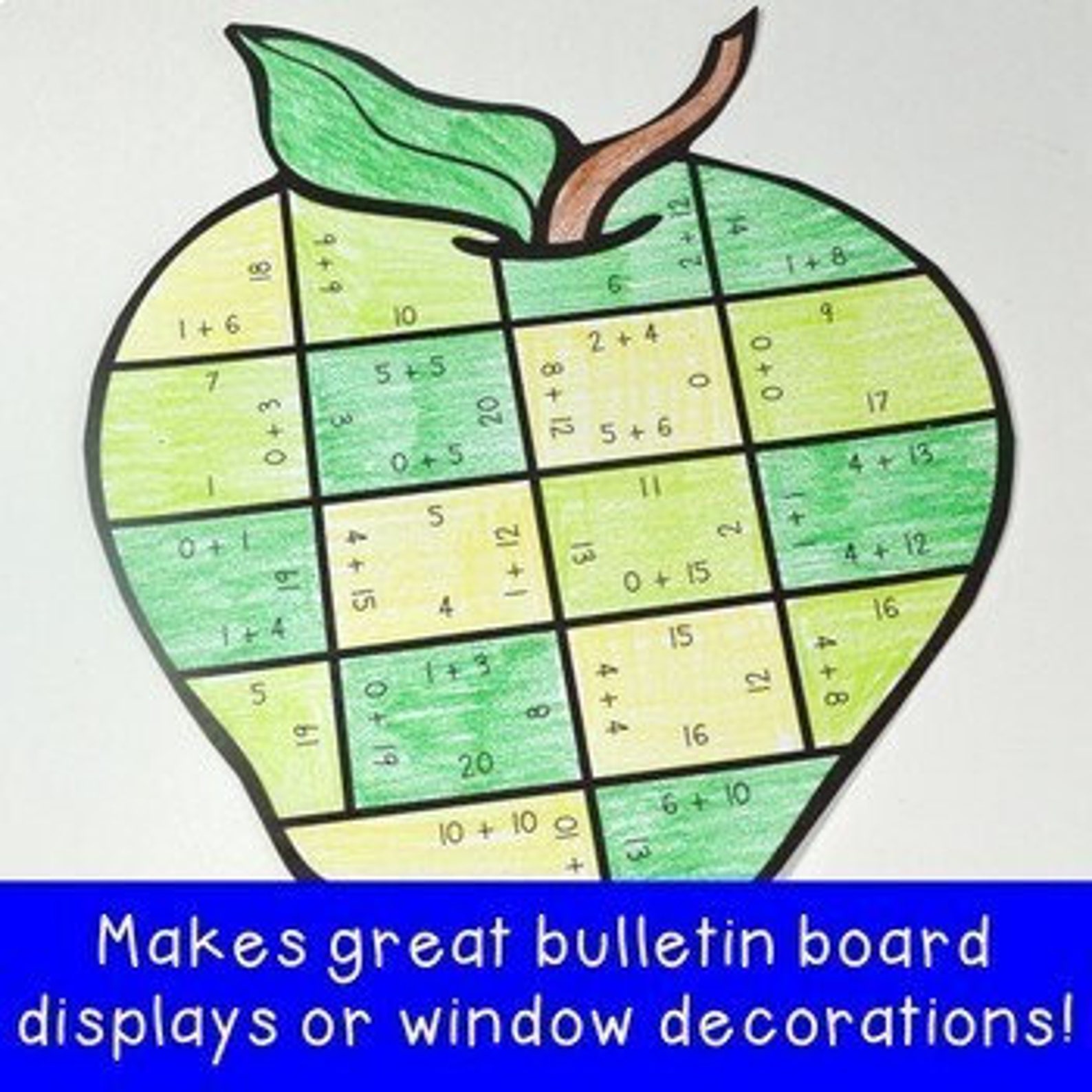 ADDITION Apple Puzzles - Use for Back to School or Fall / Autumn Review ...