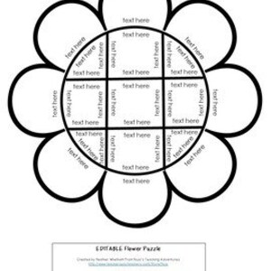 EDITABLE Flower Puzzle - Great Spring or Summer Learning - Math ...