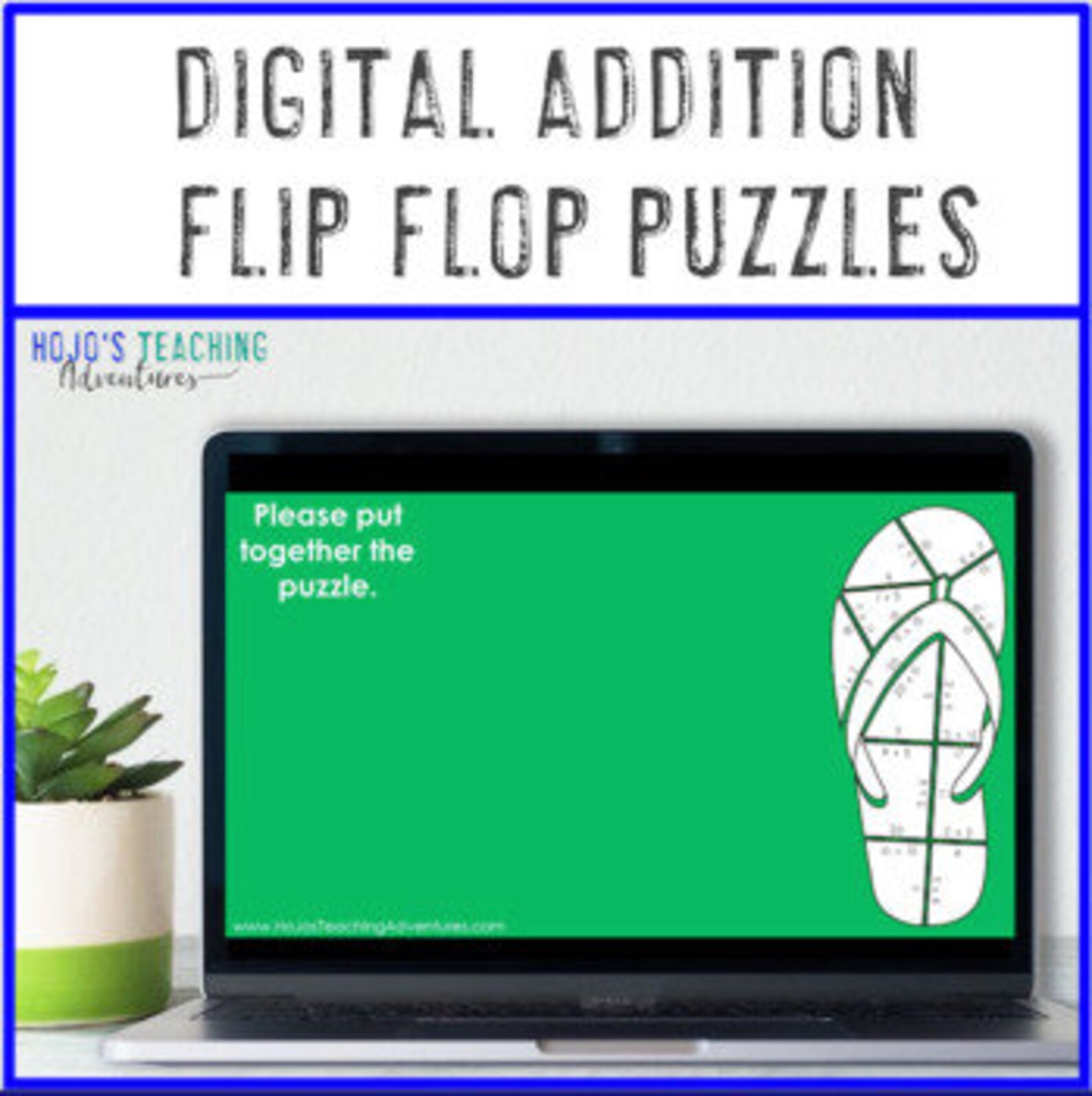 ADDITION Flip Flop Puzzles - Great for Spring, Summer, or Back to ...