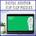 ADDITION Flip Flop Puzzles - Great for Spring, Summer, or Back to ...