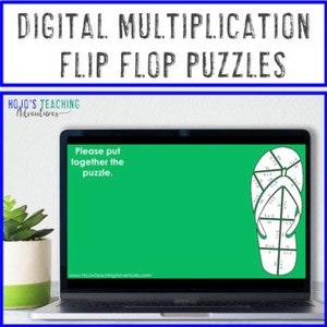 MULTIPLICATION Flip Flop Puzzles - Use for Spring, Summer, or Back to ...