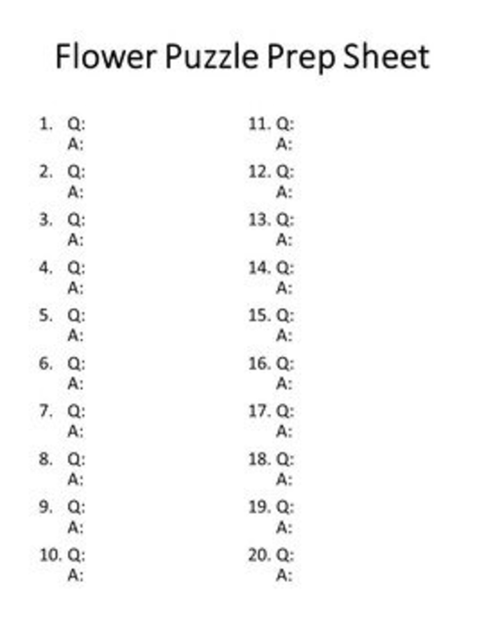 EDITABLE Flower Puzzle - Great Spring or Summer Learning - Math ...