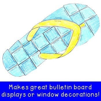 EDITABLE Flip Flop Puzzle - Great Spring, Summer, or Back to School ...