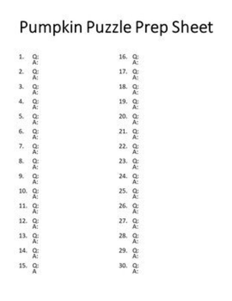 EDITABLE Pumpkin Puzzle - Great Fall, Autumn, Halloween, or ...