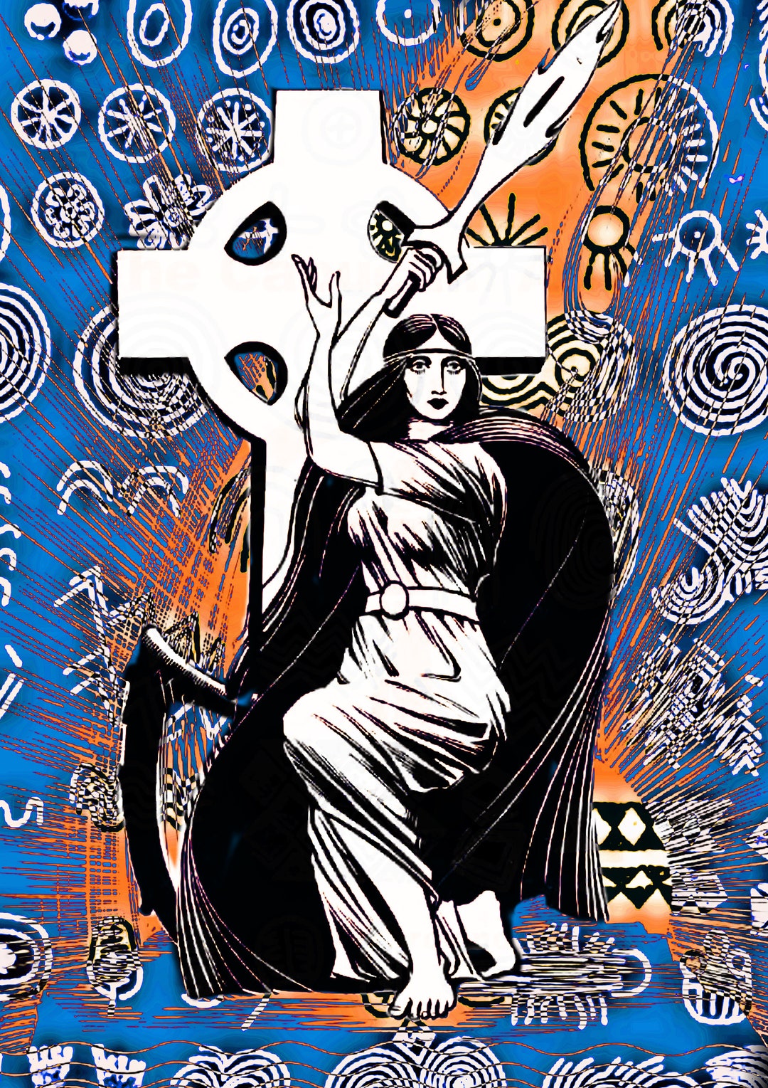 Irish Freedom Goddess A4 Pagan Art Print - Etsy