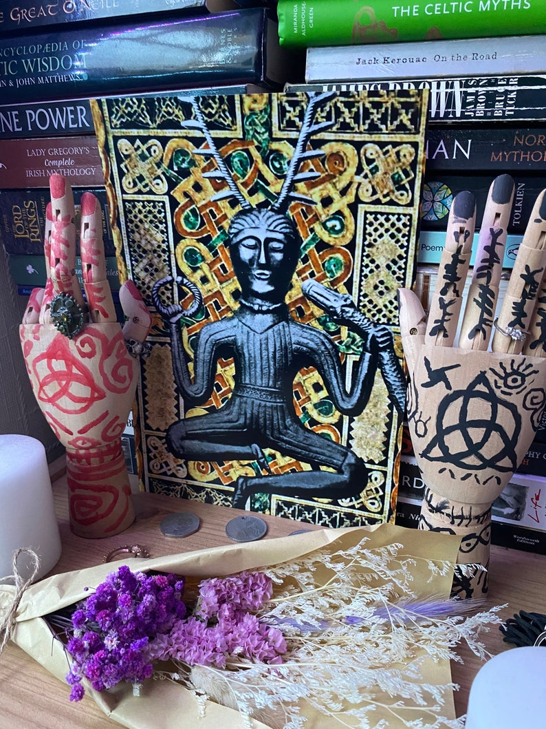 The Horned One Cernunnos A4 Poster Print - Etsy