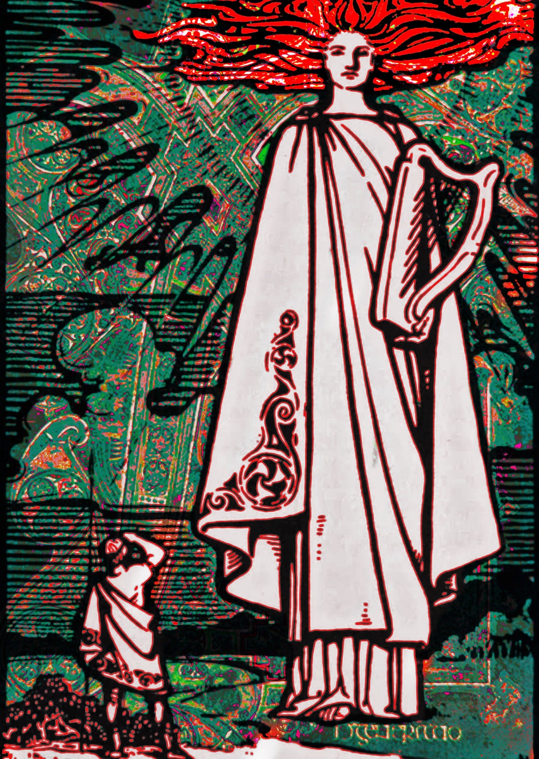 Irish Nature Goddess A4 Poster Folk Print - Etsy