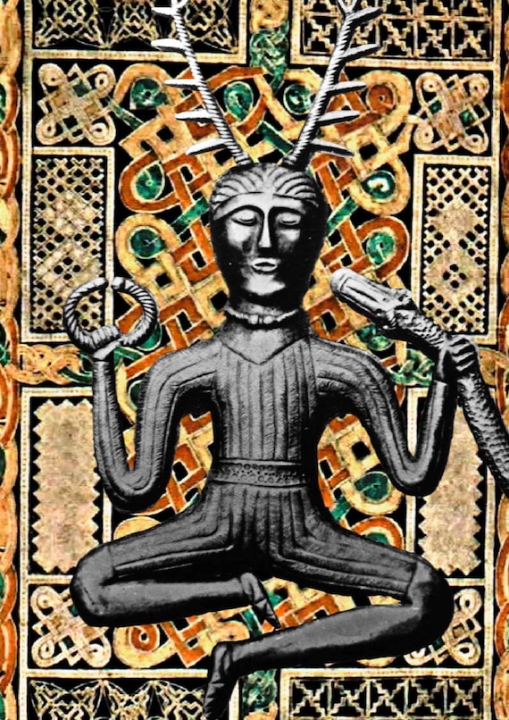 The Horned One Cernunnos A4 Poster Print - Etsy