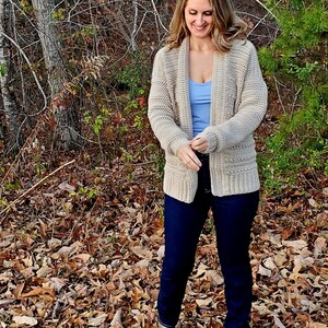 Crochet Pattern- Casey Cardigan With Pockets- Instructions for Sizes Xs ...