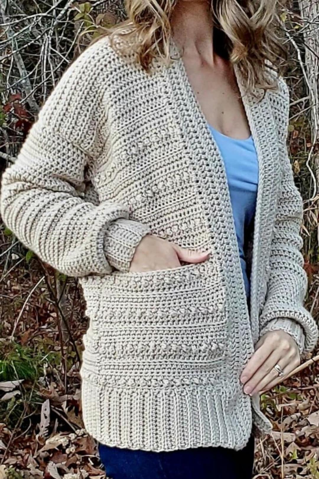 Crochet Pattern- Casey Cardigan With Pockets- Instructions for Sizes Xs ...