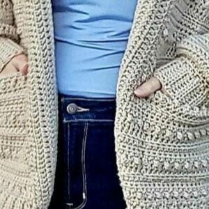Crochet Pattern- Casey Cardigan With Pockets- Instructions for Sizes Xs ...