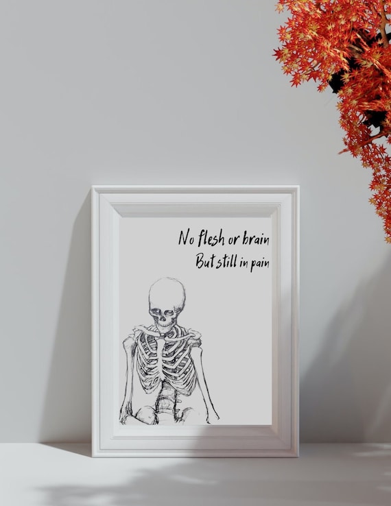 Sad Skeleton Digital Print - Etsy