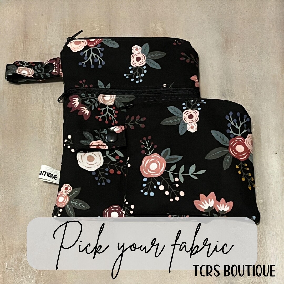 Floral Wet Dry Bag, Period Bag for Tweens, Sanitary Pad Holder, Privacy ...