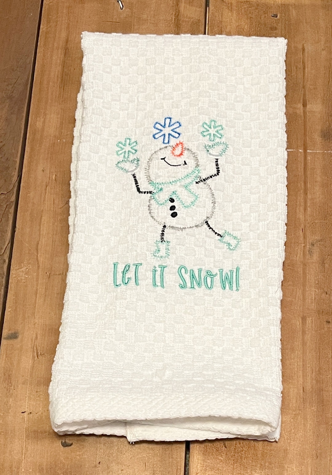 Snowman Kitchen Towel Funny Kitchen Towel Gift Christmas - Etsy