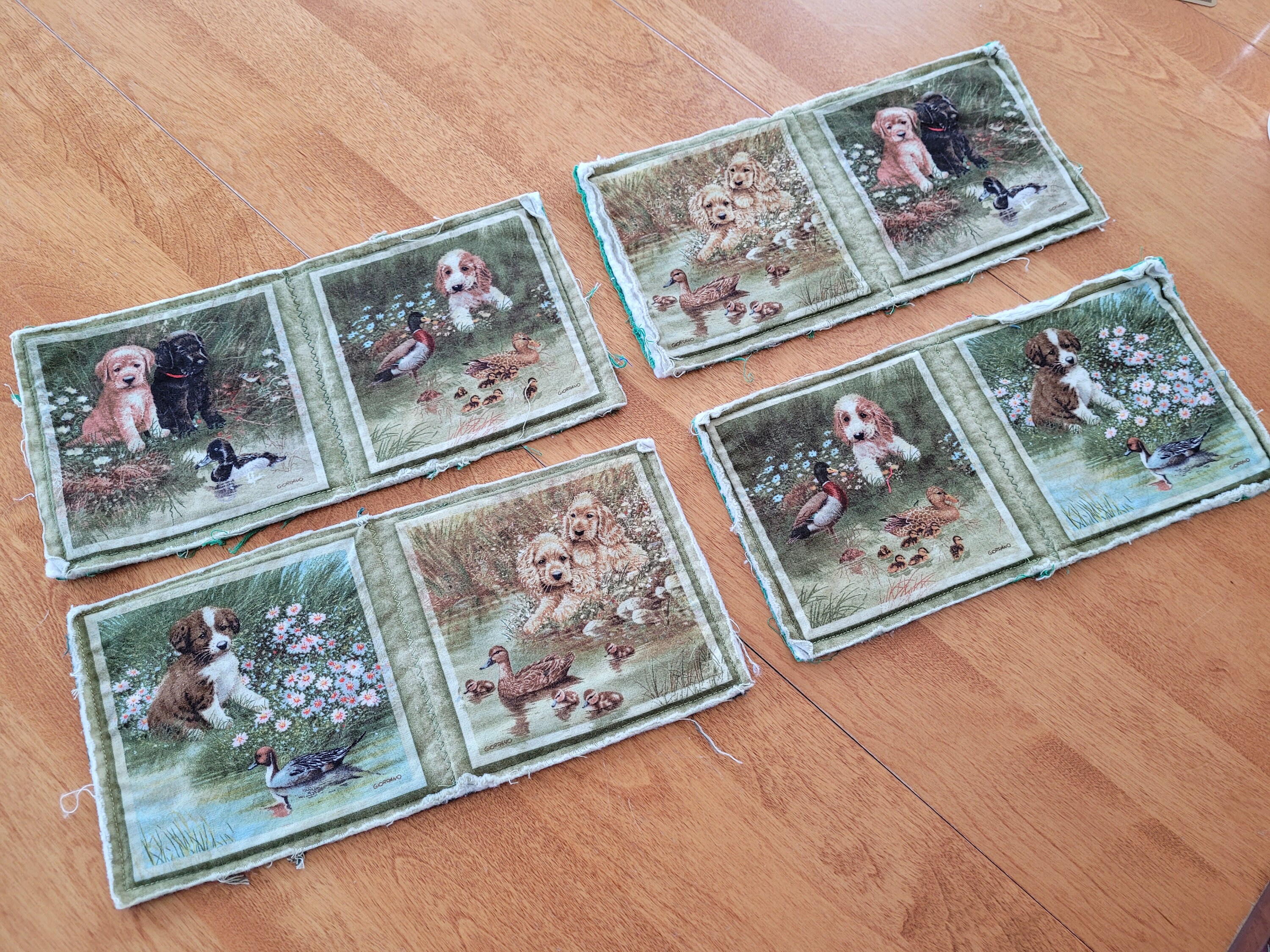 Mug Rug Snack Mat Placemat, Puppies, Dogs, Puppy Mug Rug Mat, Dog Mug ...