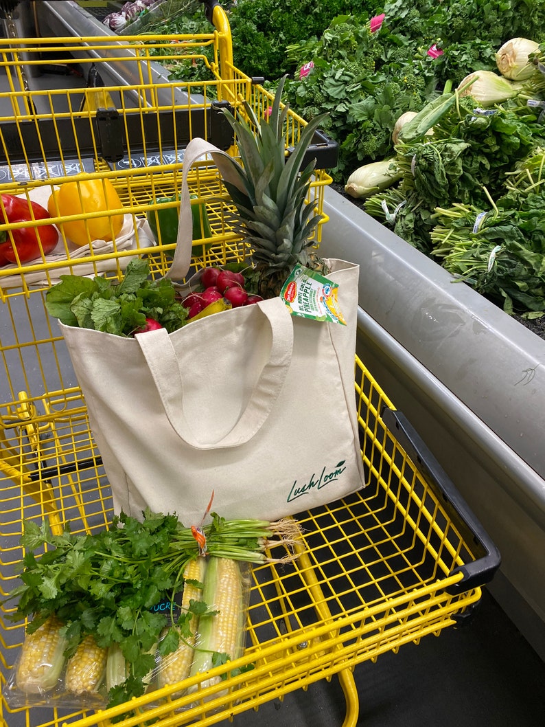 Sustainable Cotton Tote for Farmers Market and Casual Shopping ...