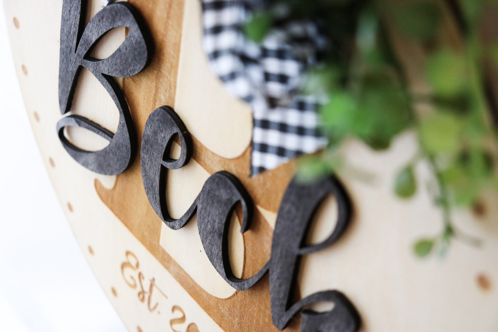 Personalized Door Sign Last Name Door Sign Door Hanger With - Etsy