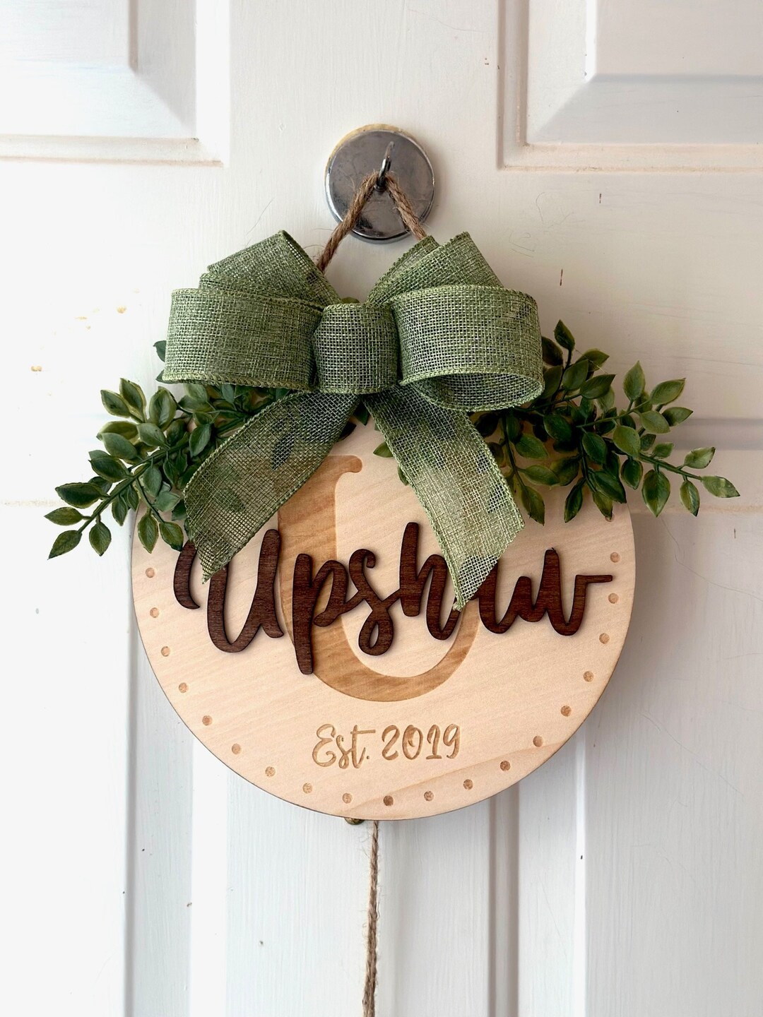 Personalized Door Sign Last Name Door Sign Door Hanger With - Etsy