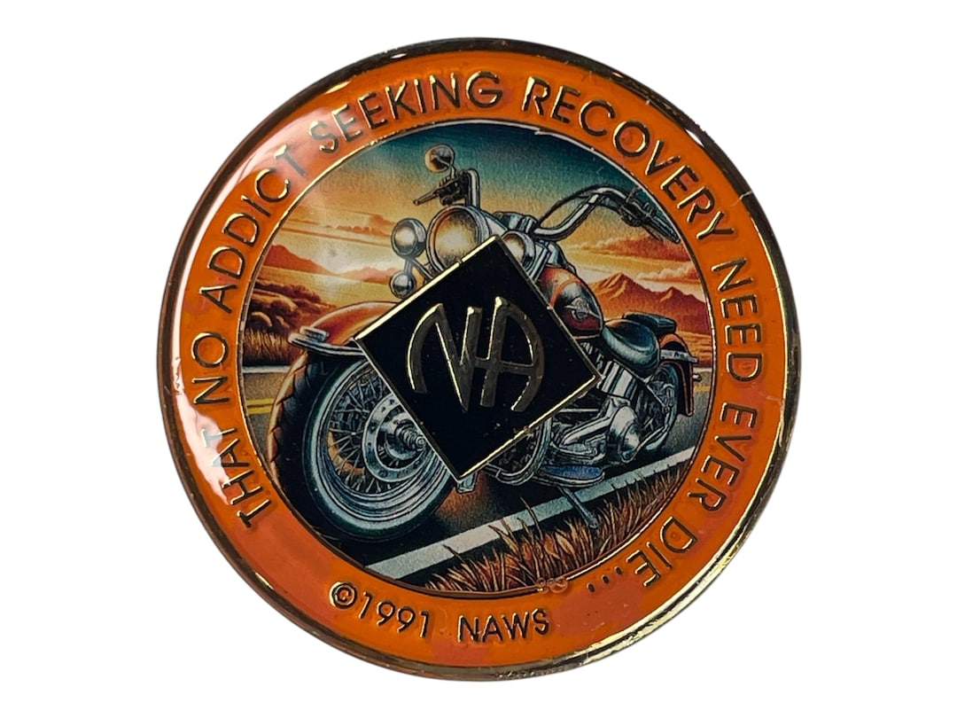 Motorcycle NA Medallion: Bronze Recovery Journey Token - Etsy