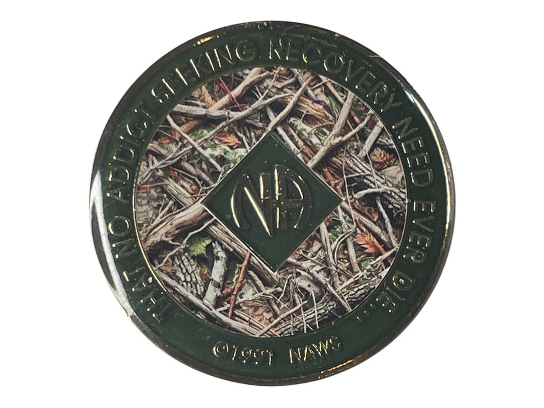 Camo NA Medallion: Narcotics Anonymous Recovery Coin - Resin Finish - Etsy