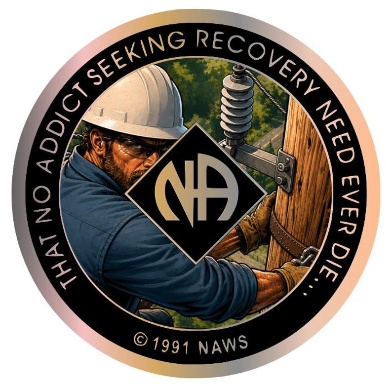 Lineman NA Recovery Medallion – Utility Worker Recovery Gift – 34mm ...