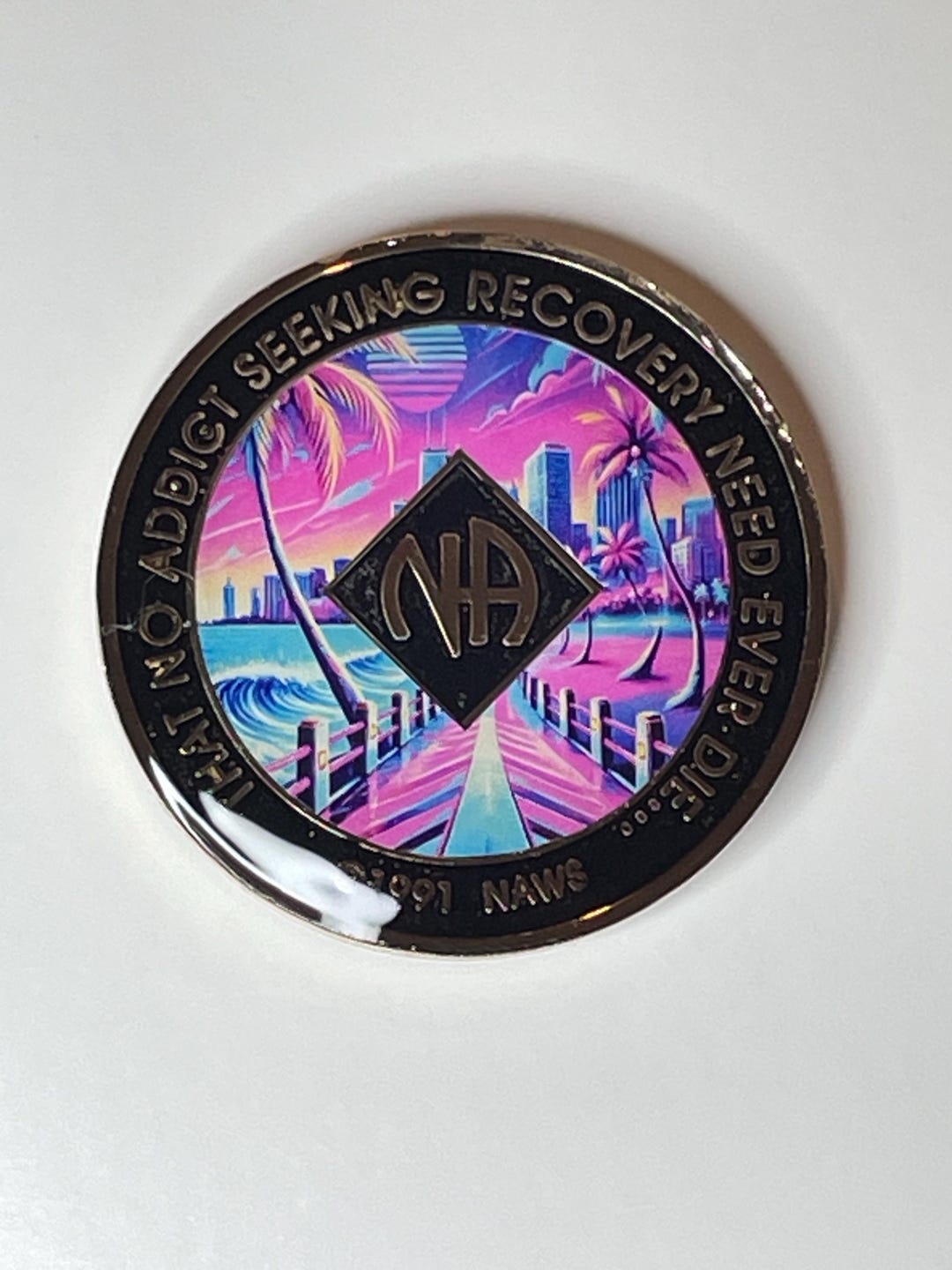 Handcrafted NA Medallion | Narcotics Anonymous Coin | Clean Time ...