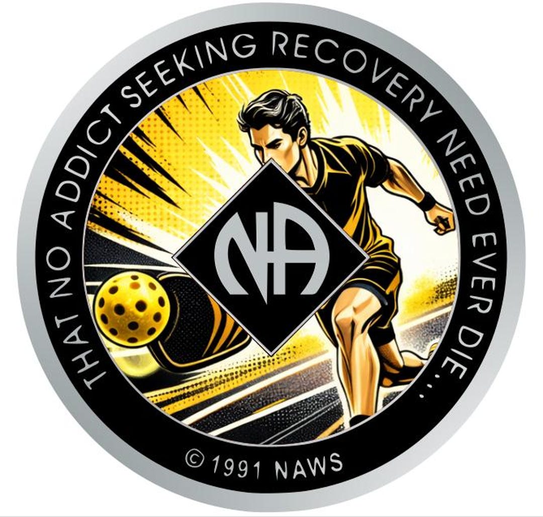 Pickleball NA Recovery Medallion – Custom Narcotics Anonymous Clean ...