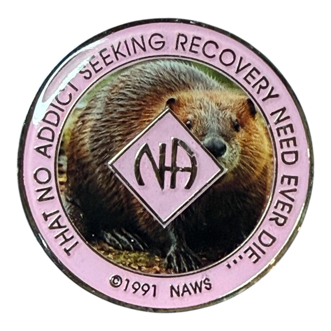 NA Medallion – Beaver Graphic | 34mm Sobriety Token | Narcotics ...