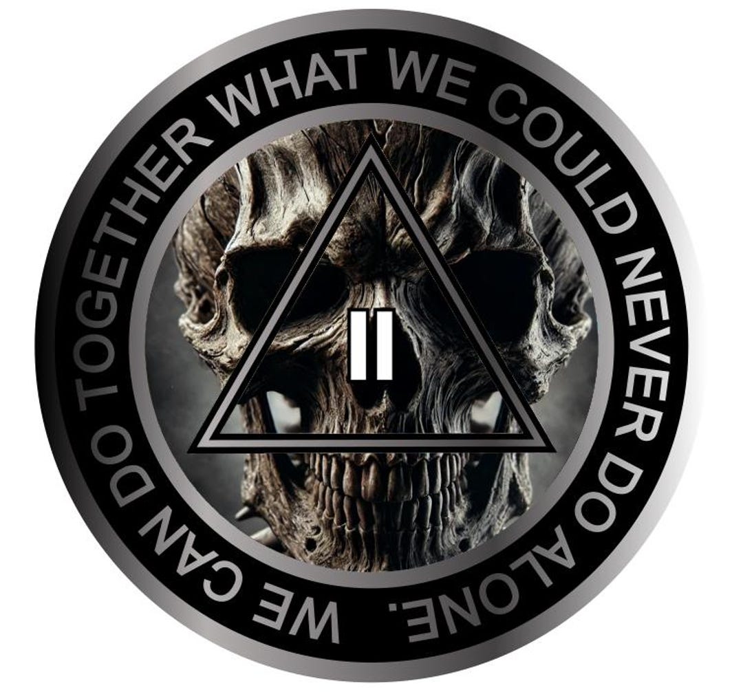 Gothic Skull AA Medallion – Dark Warrior Sobriety Chip- Resin Finish - Etsy