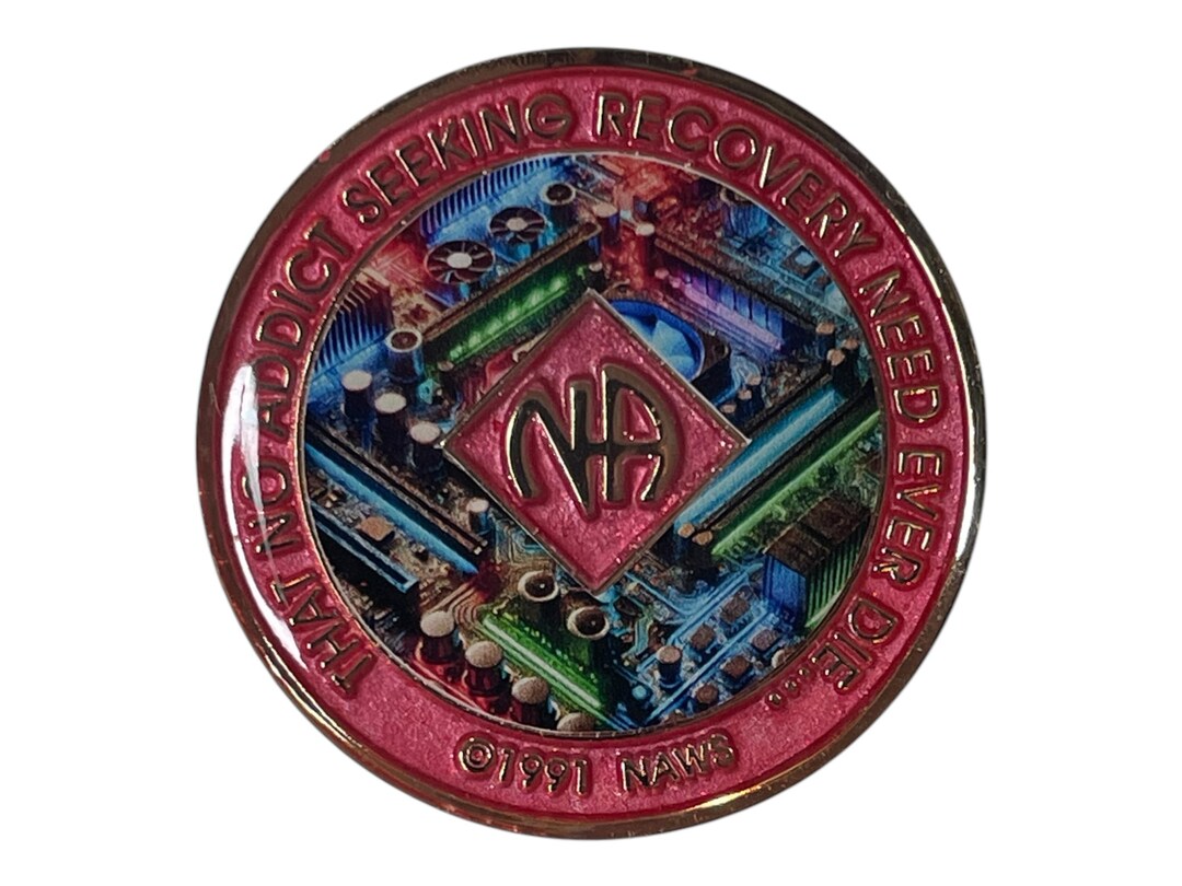 NA Recovery Medallion Pink Circuit Board Chip – Narcotics Anonymous ...