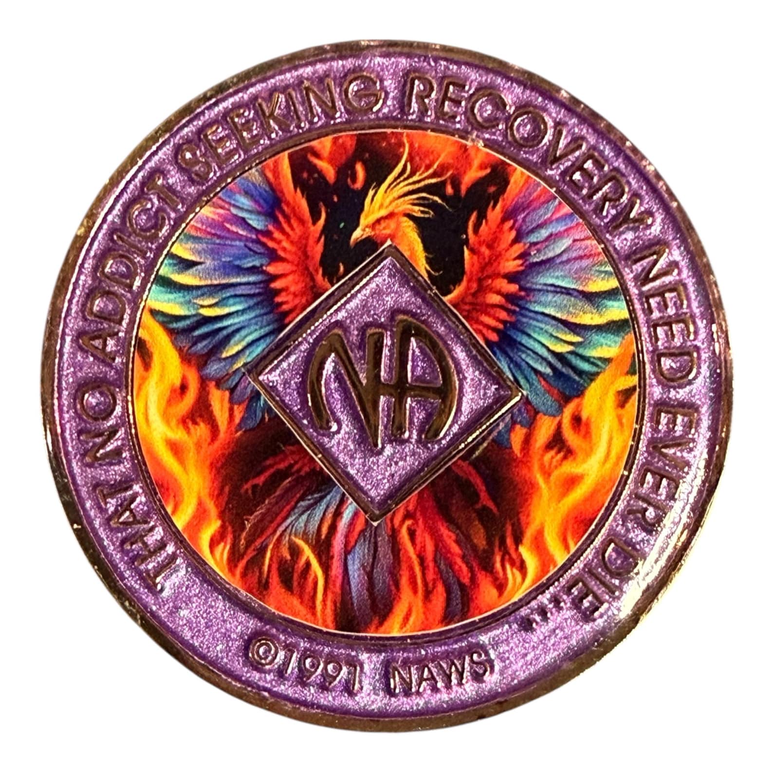 Phoenix NA Medallion - Narcotics Anonymous Sobriety Coin - Custom ...