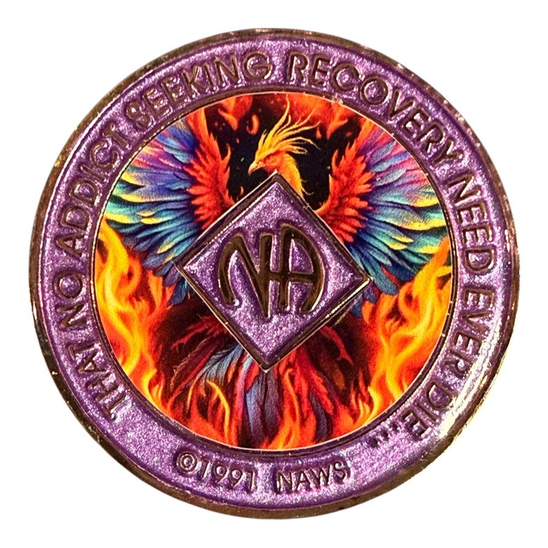 Phoenix NA Medallion - Narcotics Anonymous Sobriety Coin - Custom ...